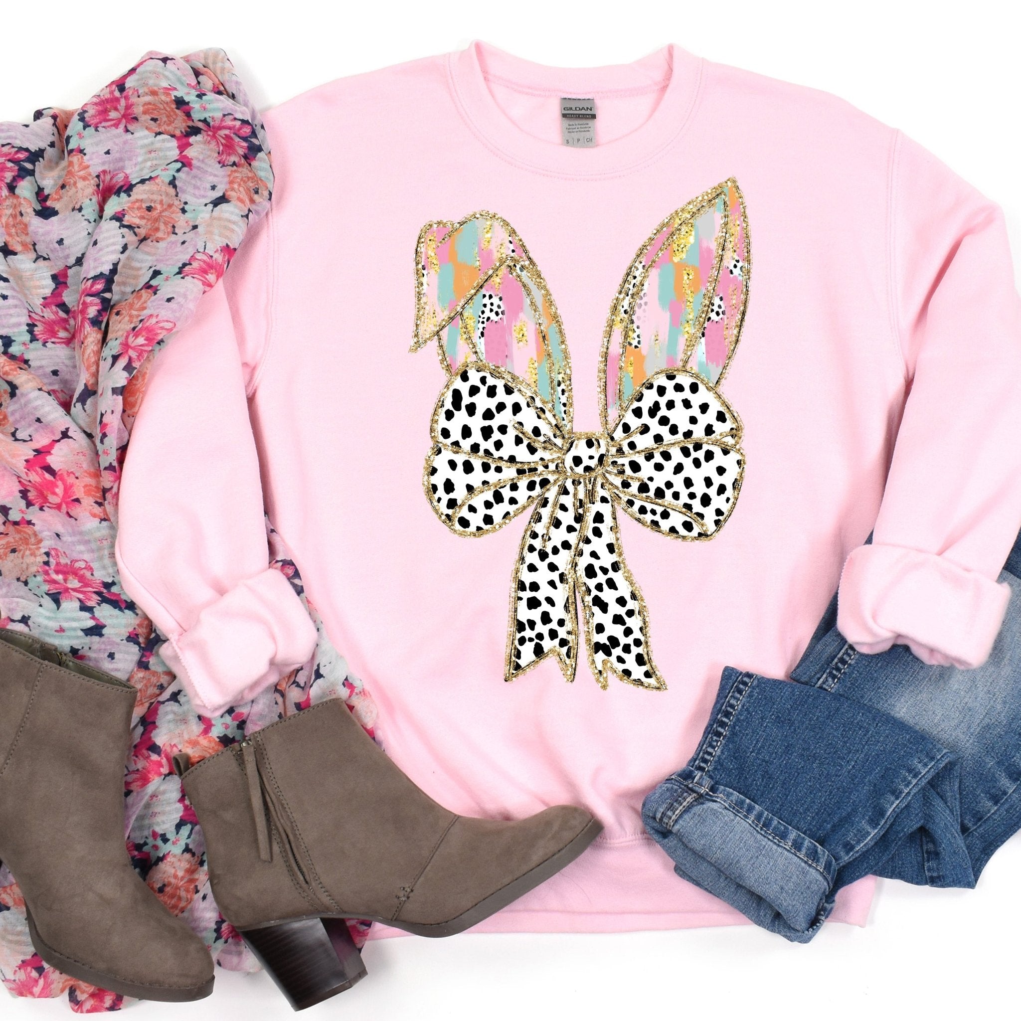 Coquette Bunny Ears on Pink – Sunfire Tees