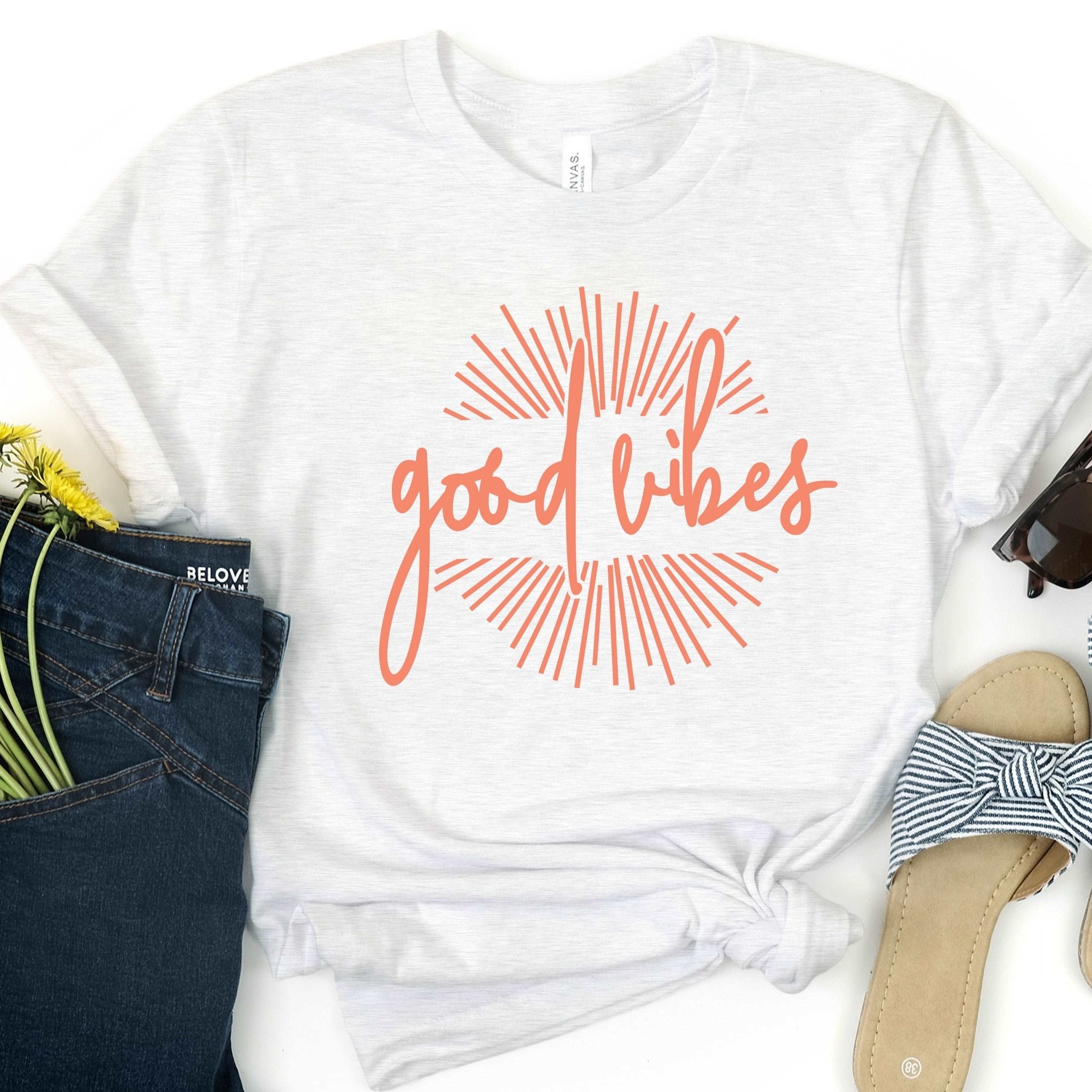 Good Vibes - ash – Sunfire Tees