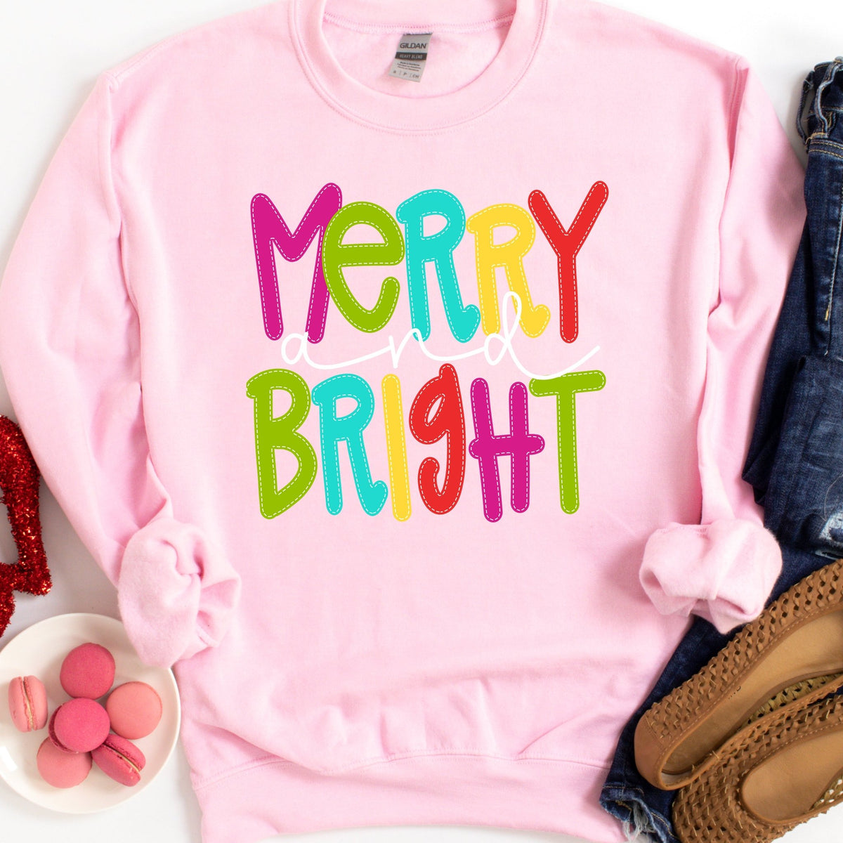 Merry and Bright - pink – Sunfire Tees