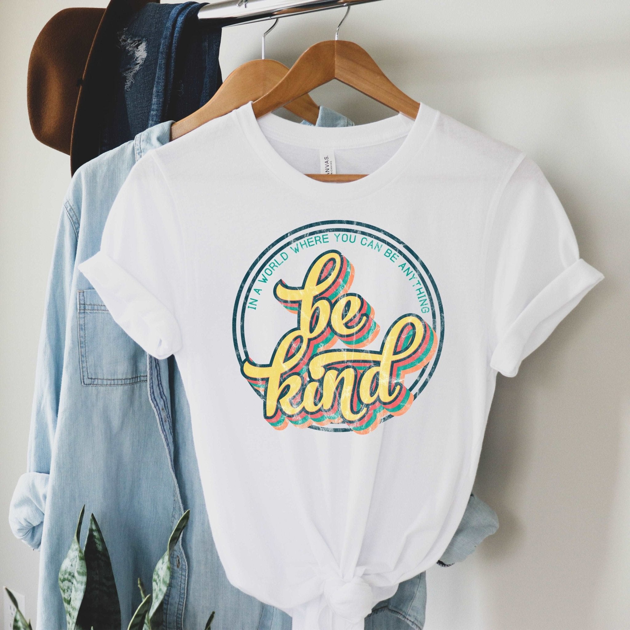 Retro Be Kind - White – Sunfire Tees